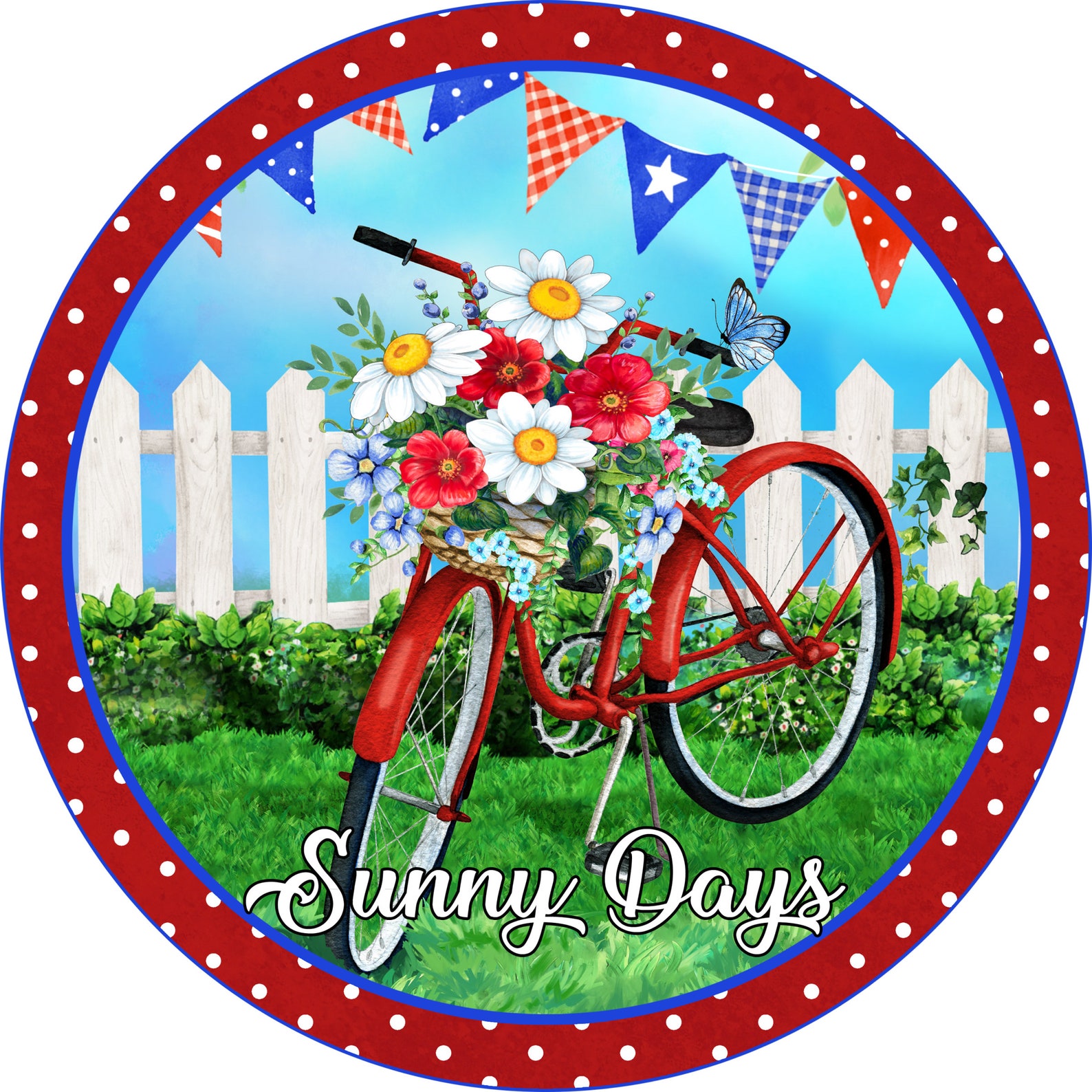 Sunny Days Sign Spring Summer Sign Bicycle Decor Everyday - Etsy