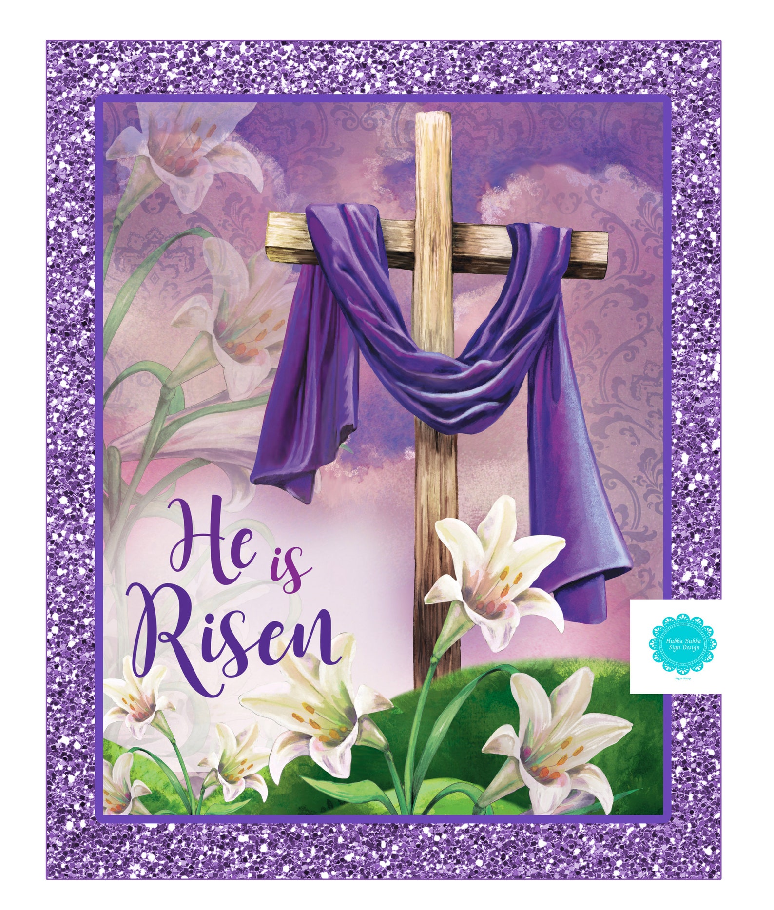 He is Risen Sign Easter Cross Sign Religous Cross Sign - Etsy