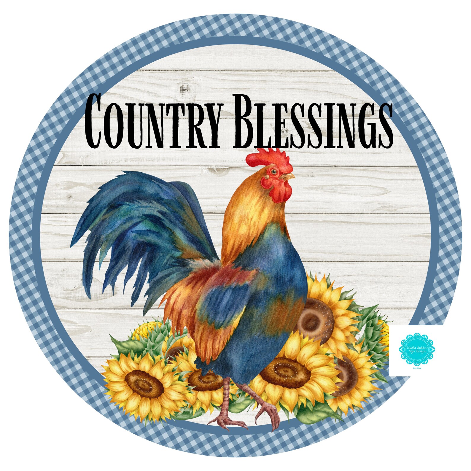 Country Blessings Sign Rooster Sign Farmhouse Sign Everyday - Etsy