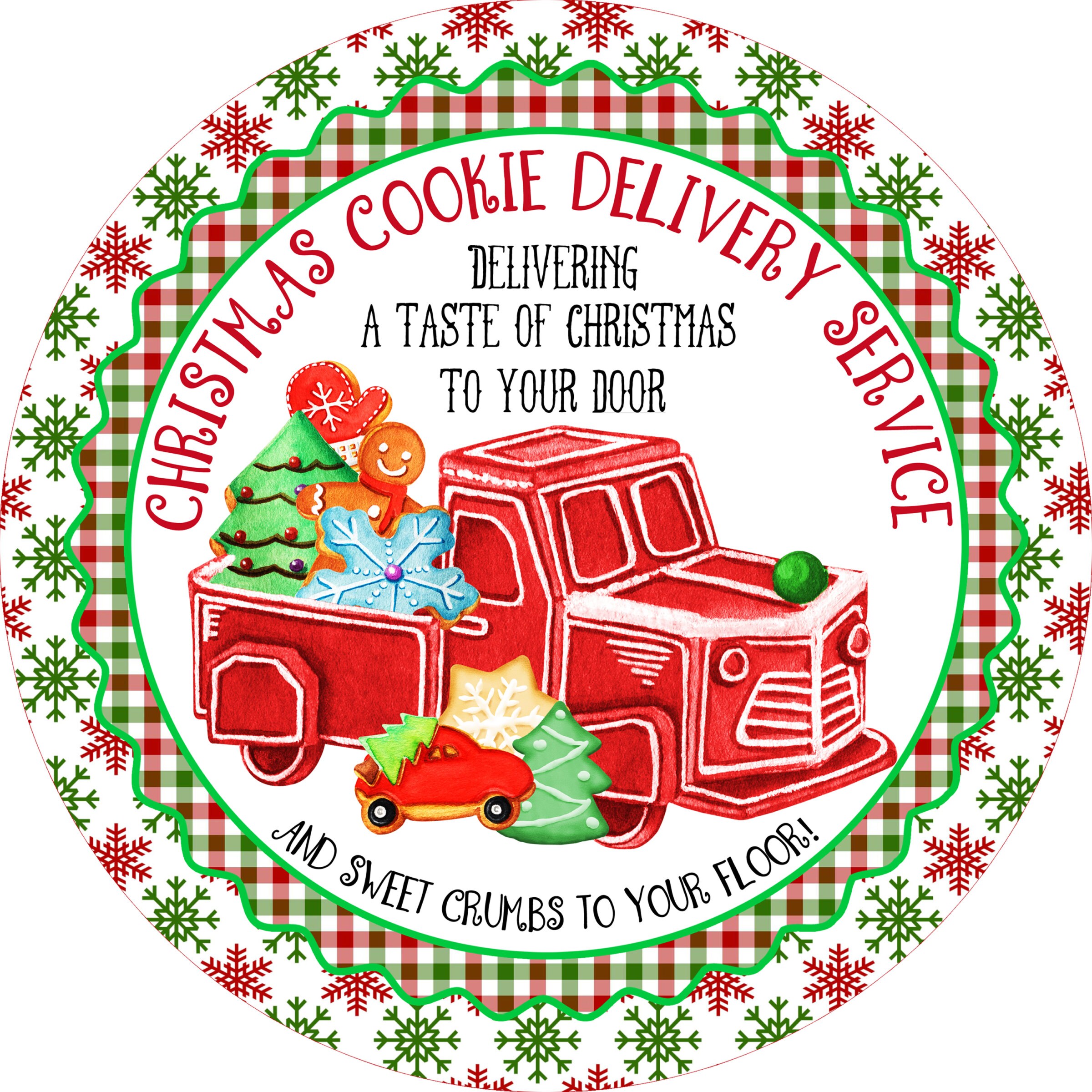 Christmas Cookie Delivery Service Sign Christmas Sign - Etsy