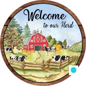Welcome to Our Herd Sign, Dairy Farm Sign, Cow Sign, Everyday Sign ...