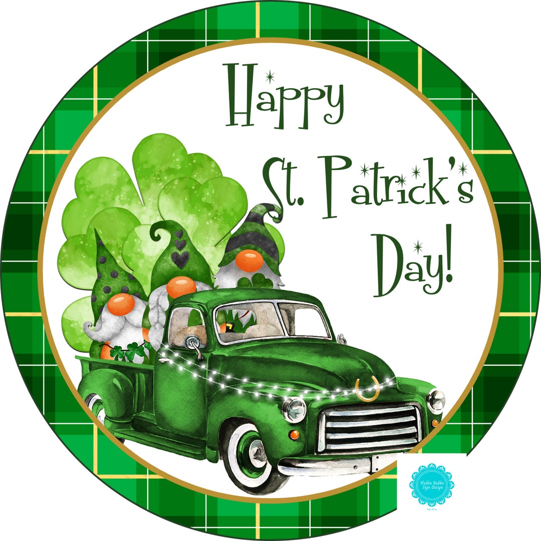 Happy St. Patricks Day Sign, Irish Sign, St. Patrick's Day Sign, Gnome ...