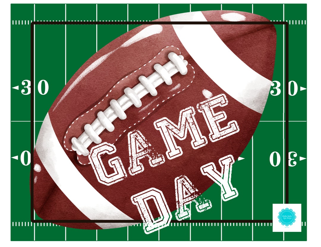 Game Day Sign, Football Sign, Football Field Wreath Sign, Fall Sign ...