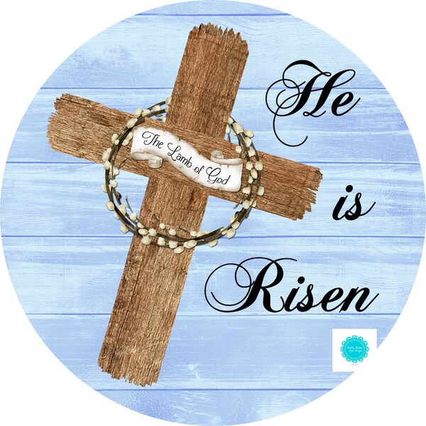 He is Risen Wreath - Etsy