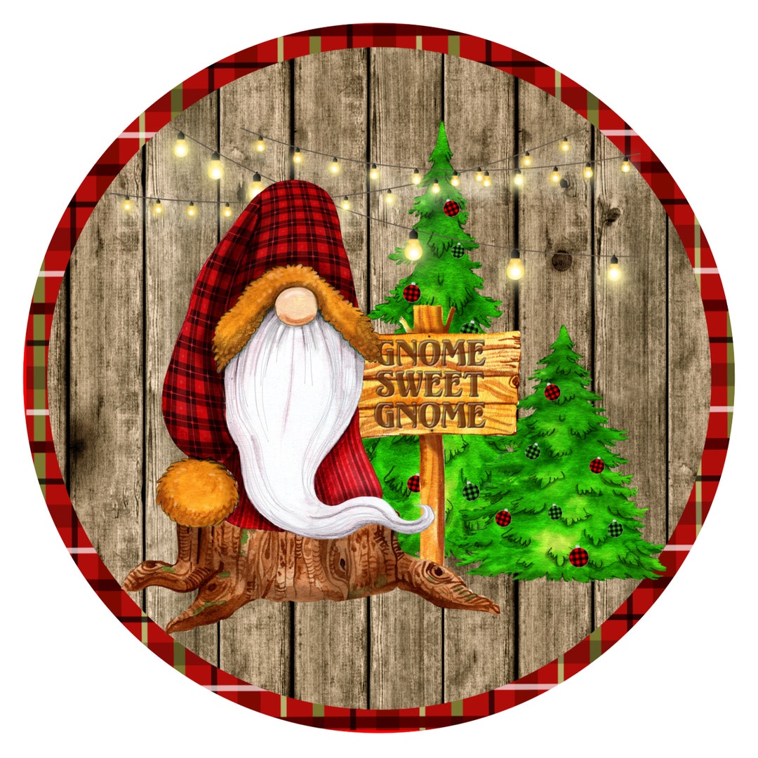 Gnome Sweet Gnome Sign, Christmas Sign, Christmas Gnome Sign, Christmas ...