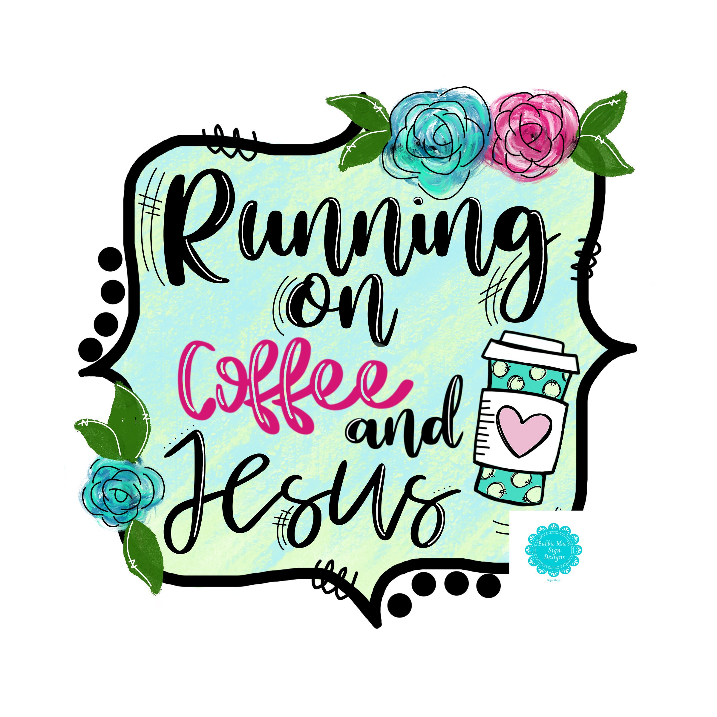 Running on Coffee and Jesus Sign Everyday Sign Rustic Wreath - Etsy