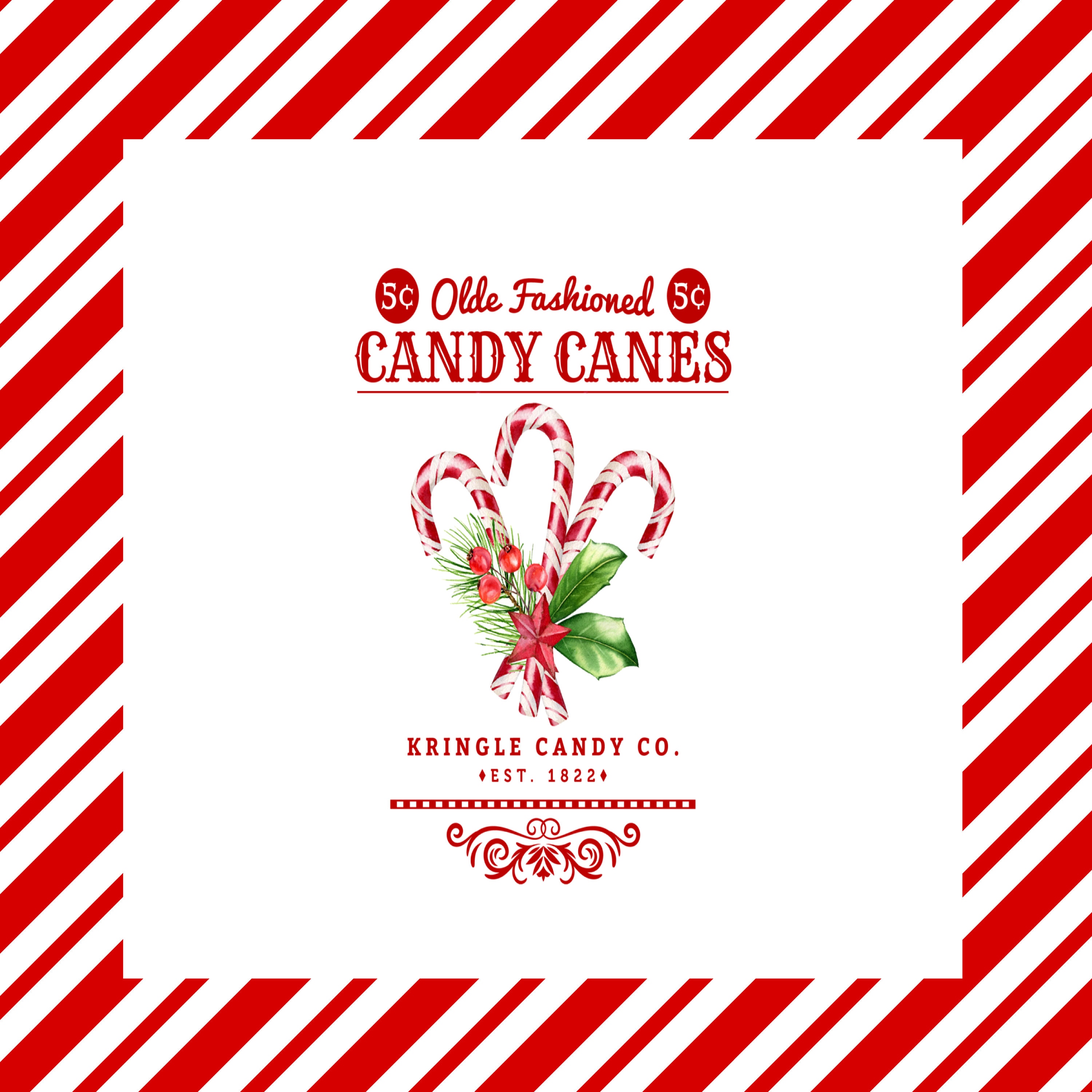 Old Fashioned Candy Cane Lane Sign Candycane Stripe Sign - Etsy