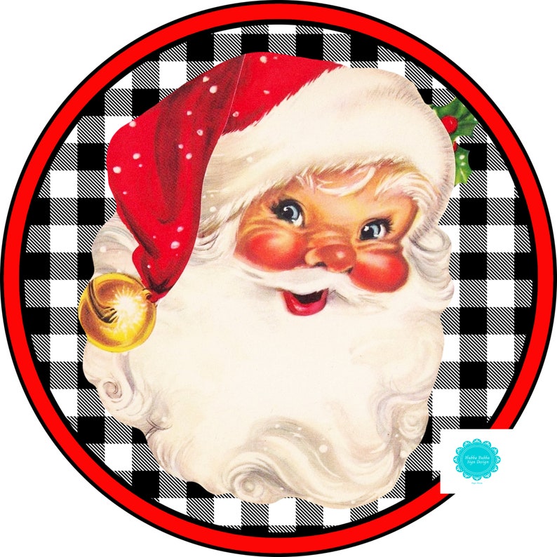 Santa Face Sign Christmas Santa Sign Holiday Sign - Etsy