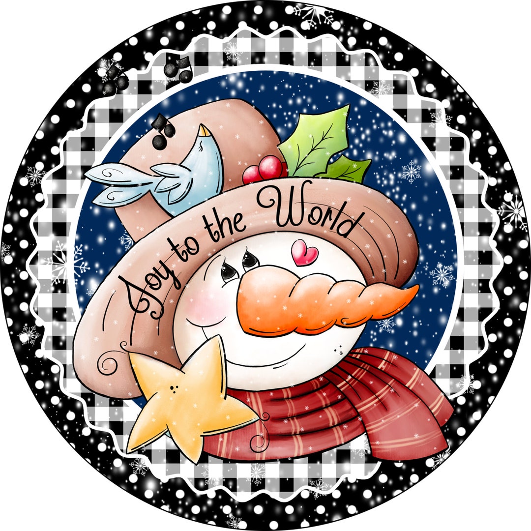 Joy to the World Sign, Snowman Sign, Winter Decor, Wreath Sign, Craft ...
