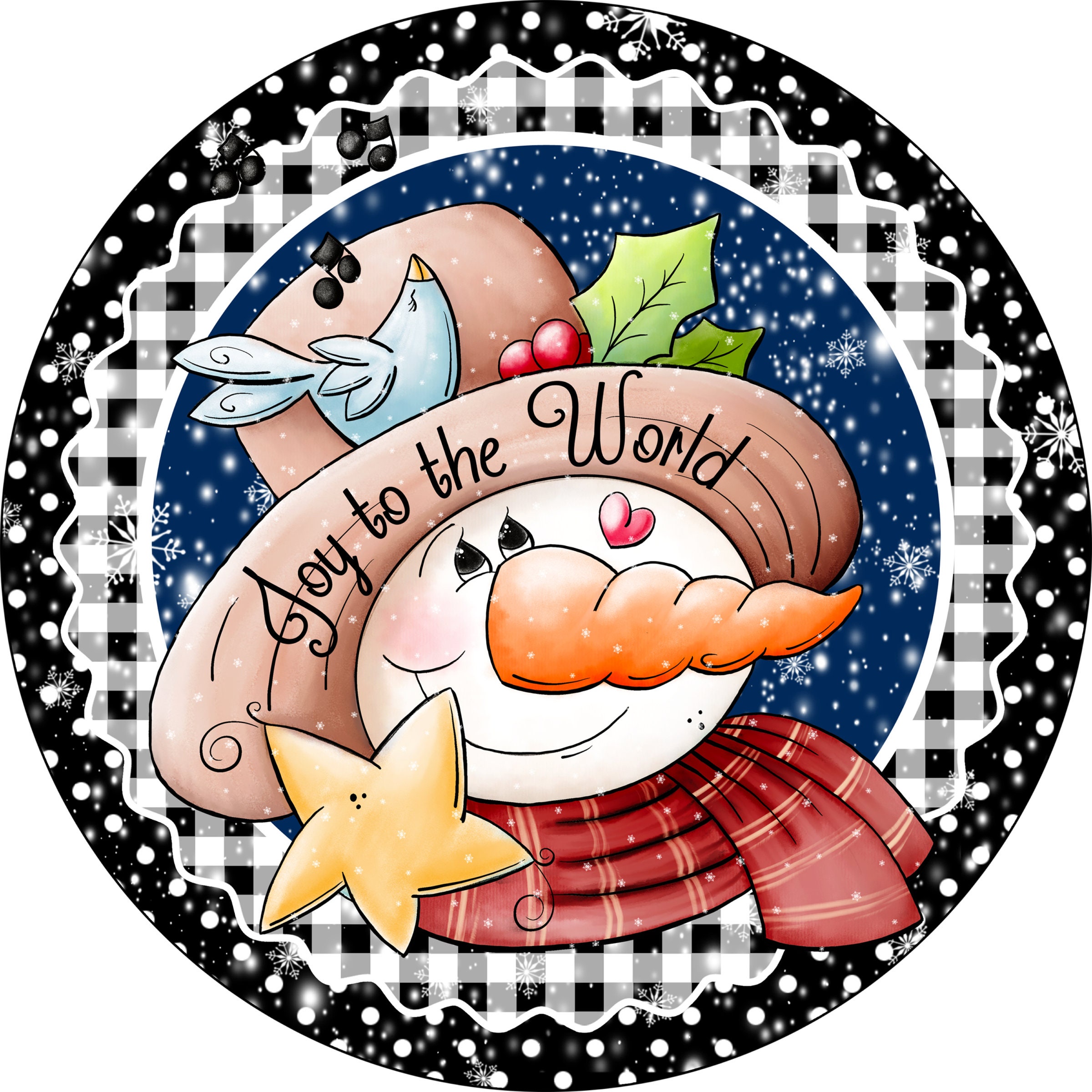 Joy to the World Sign Snowman Sign Winter Decor Wreath - Etsy