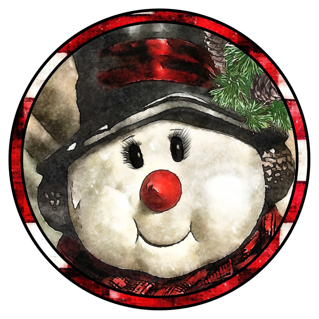 Snowman Sign, Snowman Face Sign, Winter Sign, Wreath Sign, Craft ...