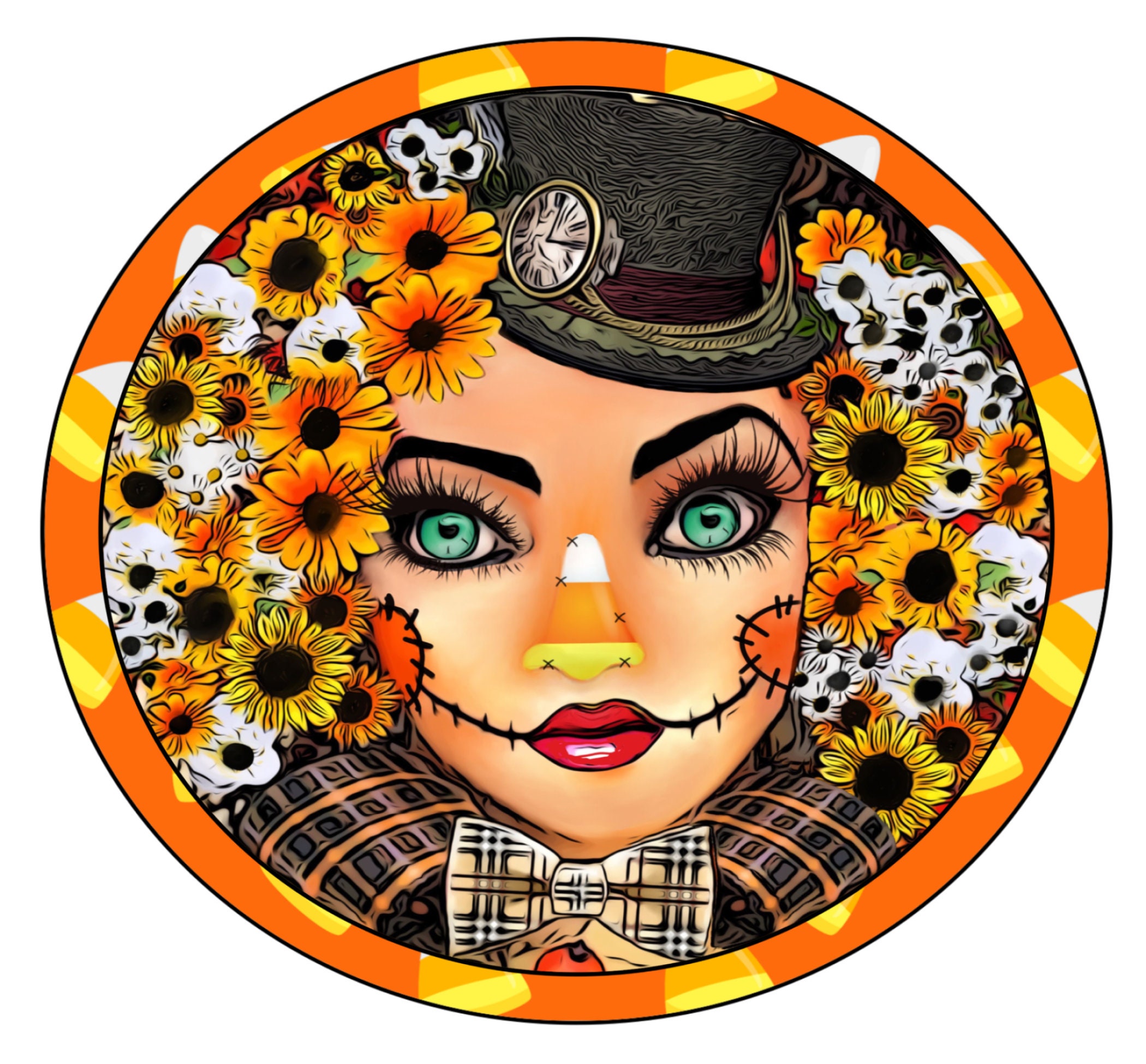 Scarecrow Sign Fall Sign Mannequin Scarecrow Sign Candy | Etsy