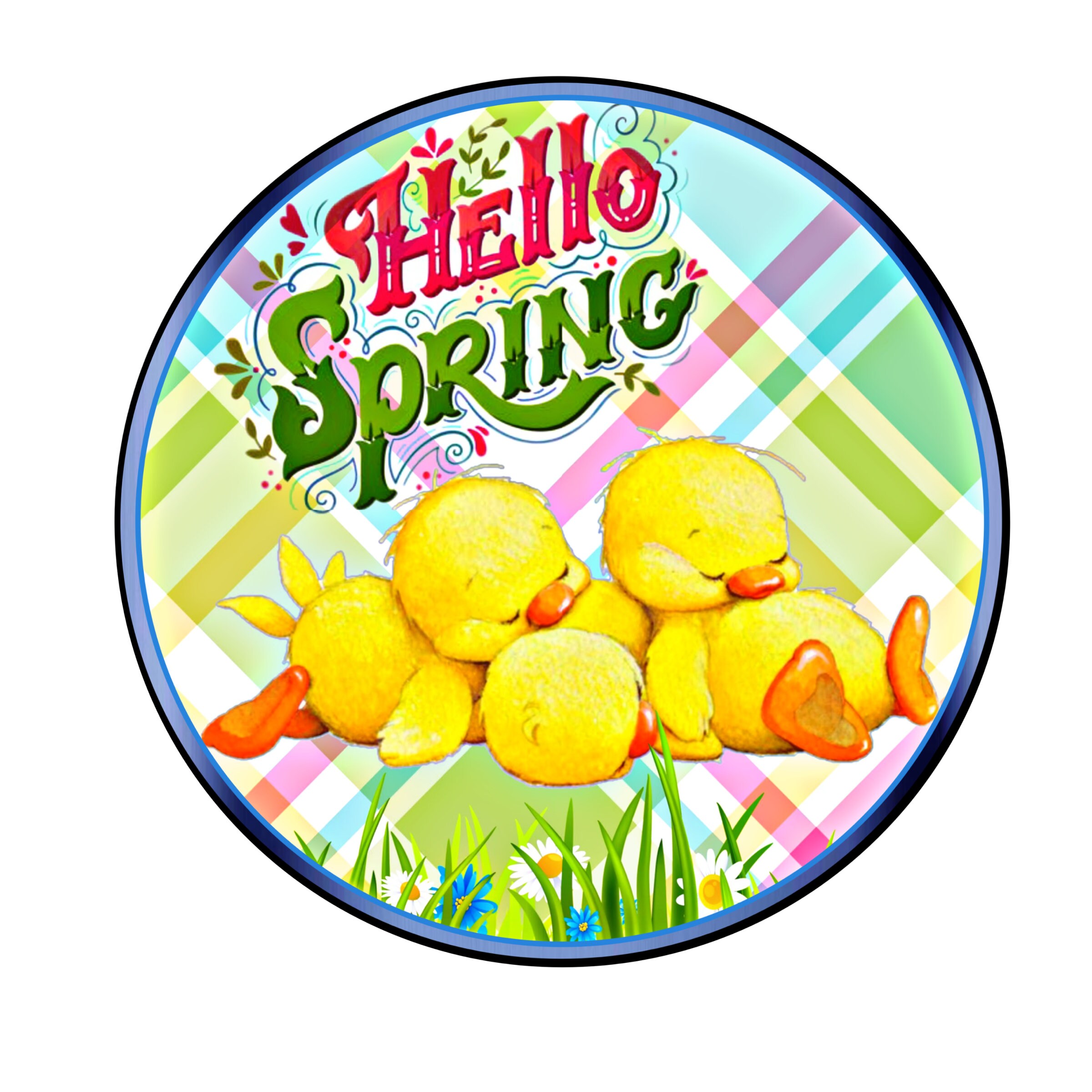 Hello Spring Sign Spring Duckies Sign Spring Wreath Sign - Etsy