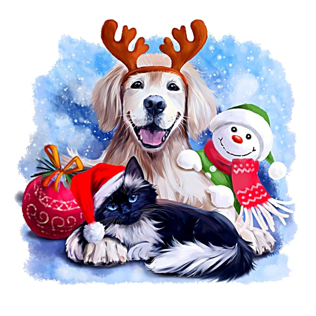 Christmas Dog Cat Snowman Sign, Holiday Dog Sign, Winter Sign, Wreath ...