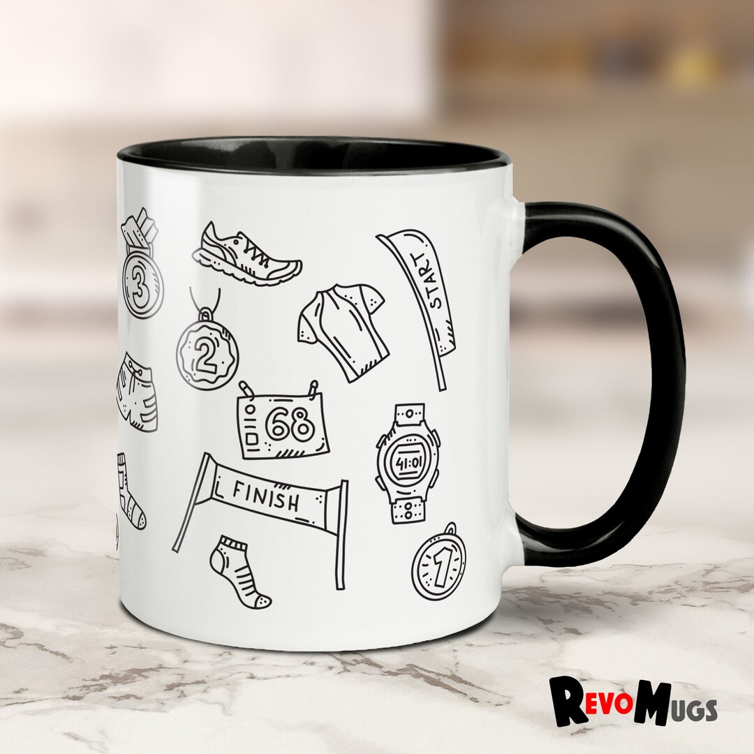 Doodle Run Running Mug | 3 Colours | Running Mug | Runners Gift - Etsy UK