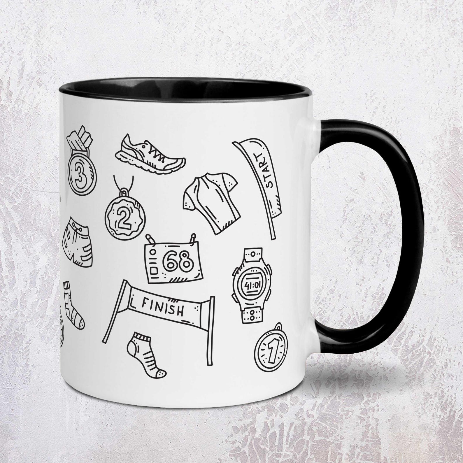 Doodle Run Running Mug | 3 Colours | Running Mug | Runners Gift - Etsy UK
