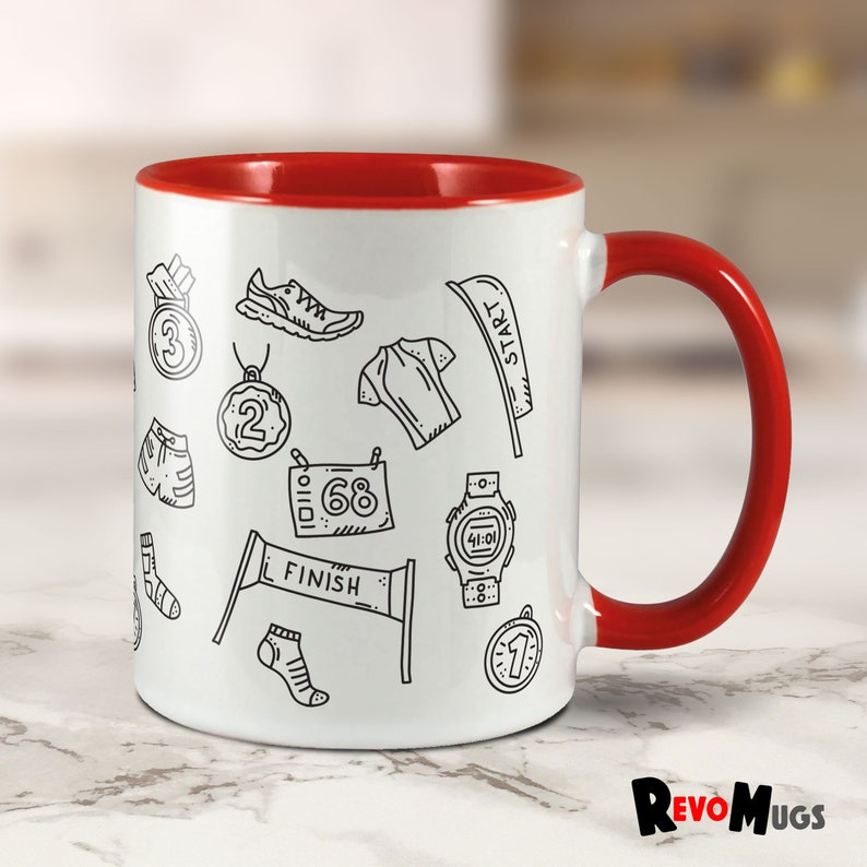 Doodle Run Running Mug | 3 Colours | Running Mug | Runners Gift - Etsy UK