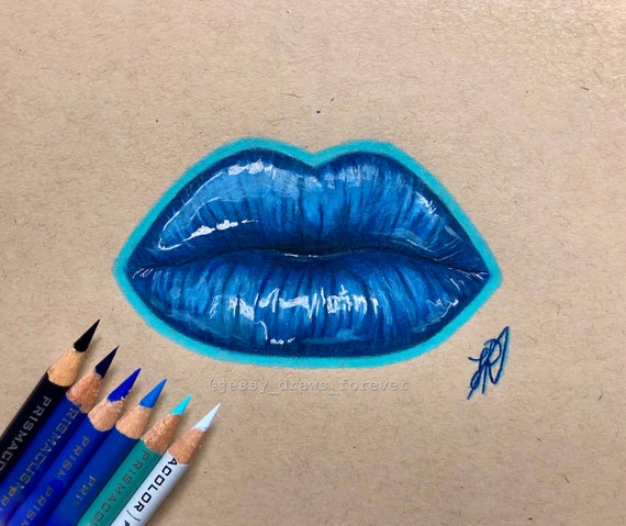 Lips Drawing Color