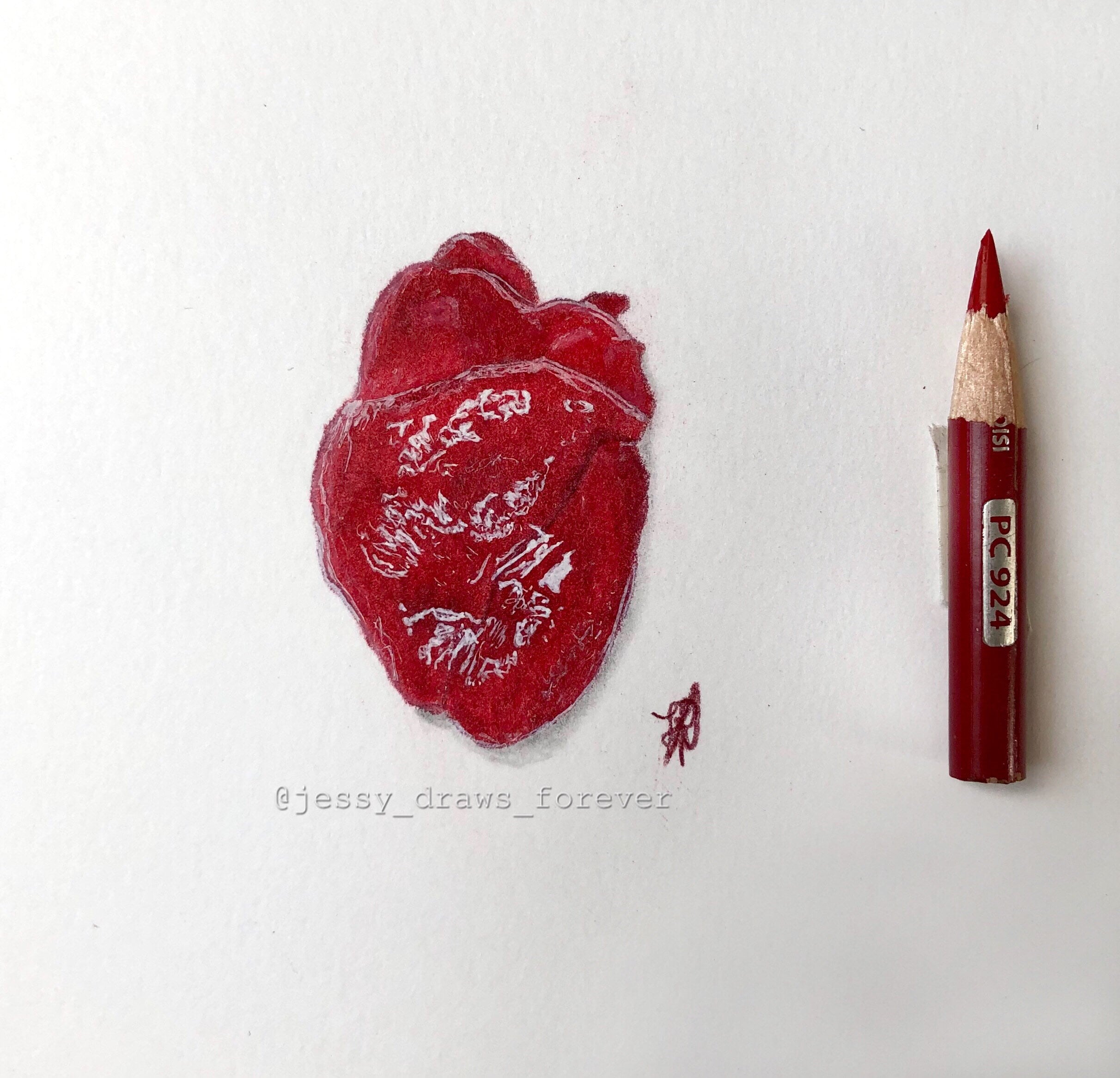 Small Heart Drawing (original) - Etsy UK