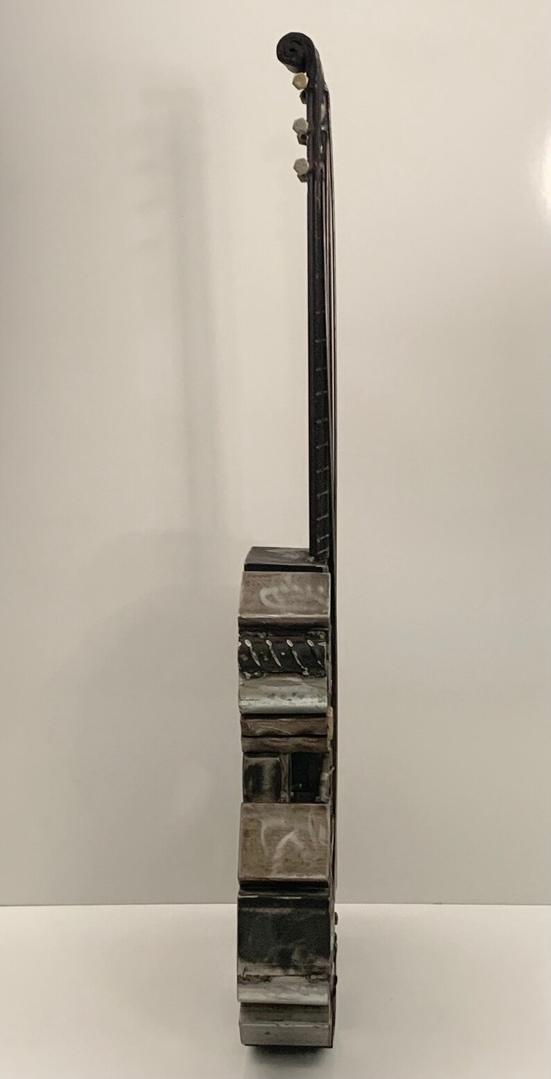 Custom Industrial Metal Guitar Sculpture - Etsy