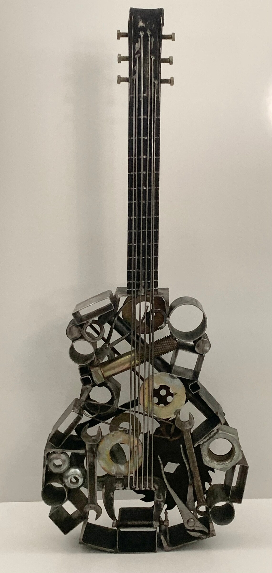 Custom Industrial Metal Guitar Sculpture - Etsy