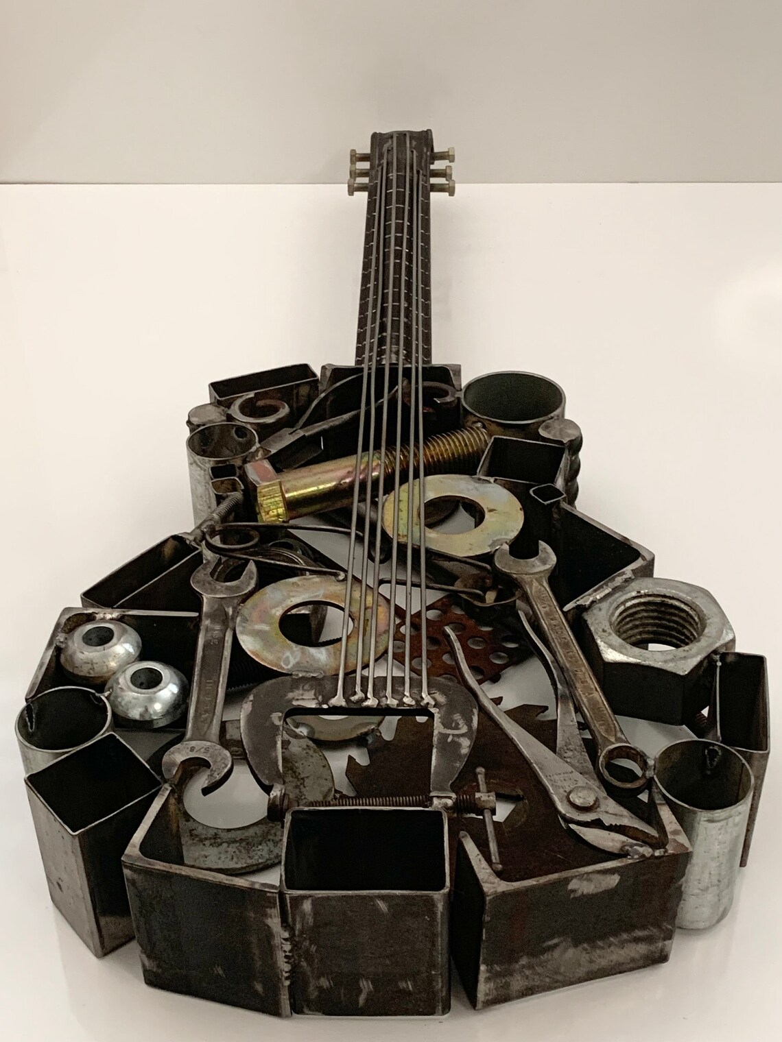 Custom Industrial Metal Guitar Sculpture - Etsy