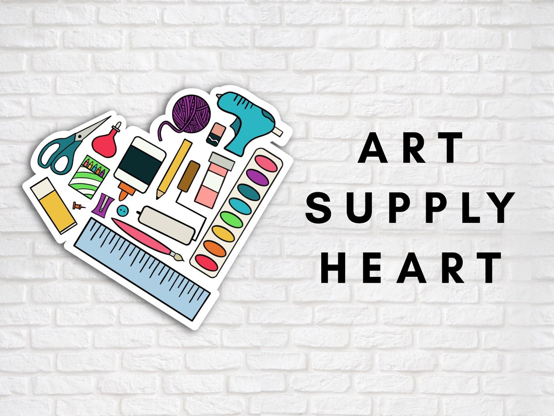 Art Sticker Pack Color Wheel Sticker Easel Sticker Heart - Etsy
