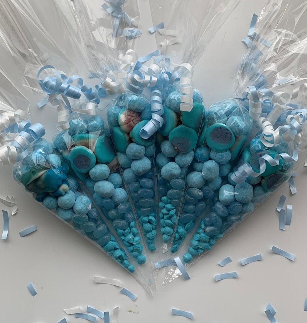 Blue Sweet Cones, Blue Party Cones, Blue Sweet Favours, Blue Party ...