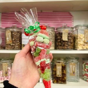 Christmas Sweet Cones, Red and Green Sweet Cones, Red and Green Sweets ...