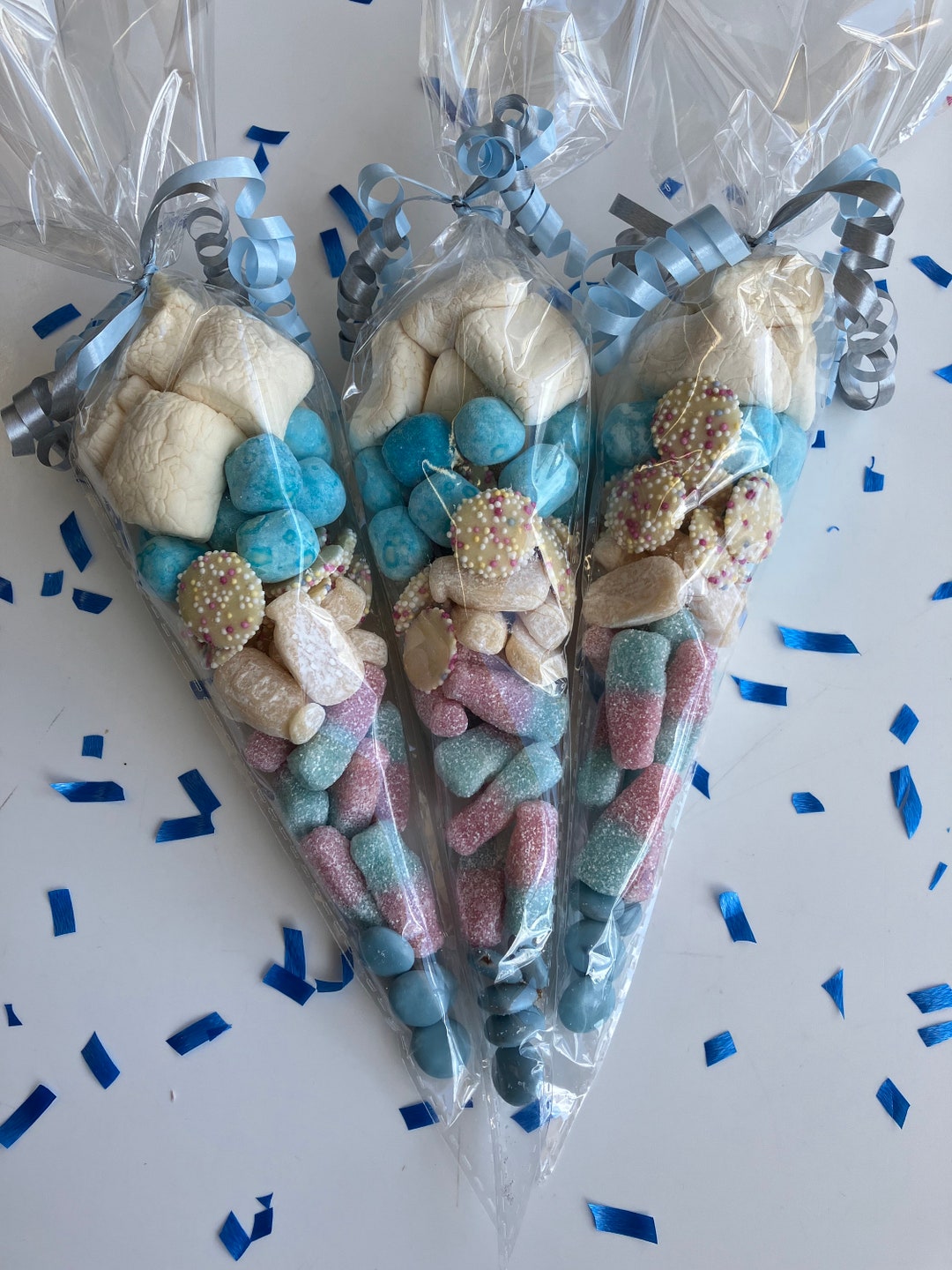 Blue Sweet Cones, Blue Party Cones, Blue Sweet Favours, Blue Party ...