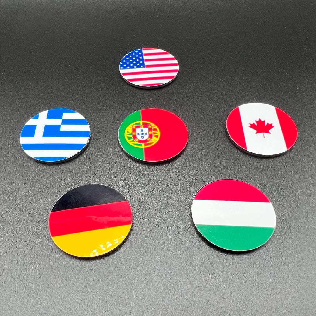 Handmade 1.2” Round Country Flag Magnet – Customizable World Flags ...