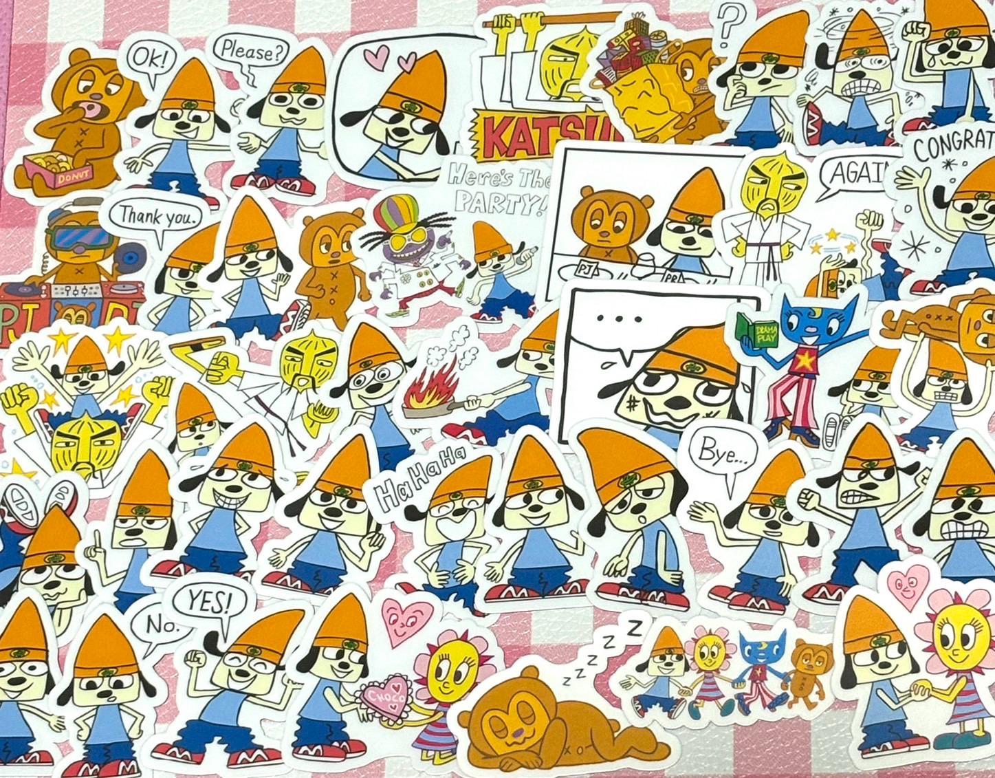 Parappa the Rapper 1, 40 Pcs, Stickers, Waterproof, From Japan, Kawaii ...