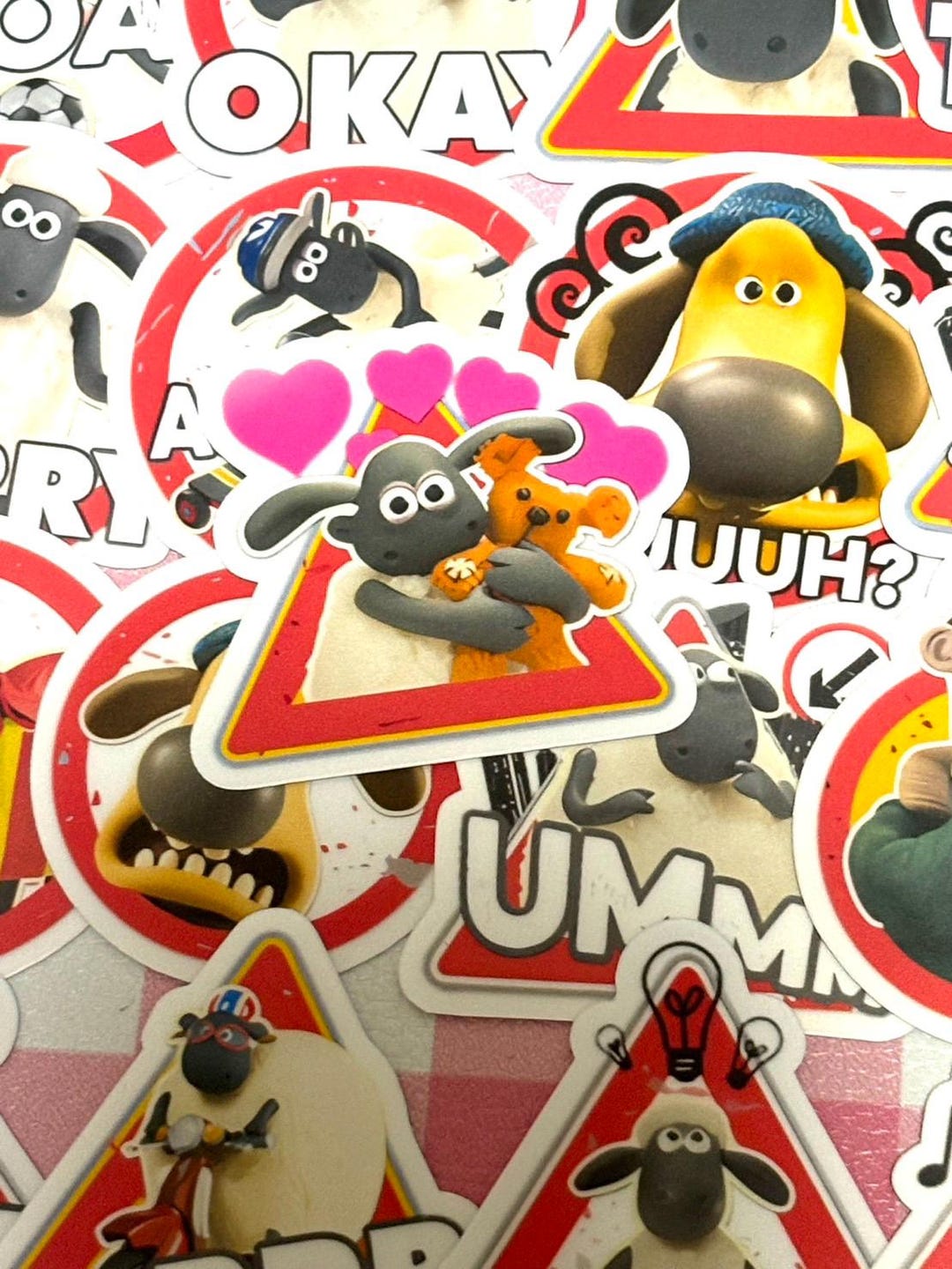 Shaun the Sheep 3, 24 Pcs, Stickers, Movie, Aardman, Waterproof, From ...