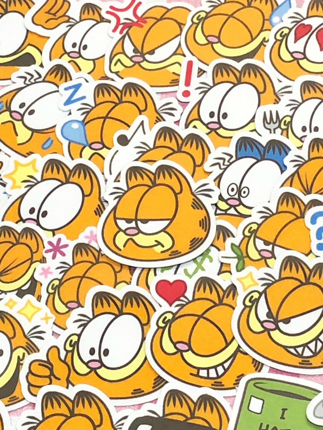 Garfield , 40 Pcs, Stickers, Cat, Anime, Waterproof, Japan, Kawaii ...