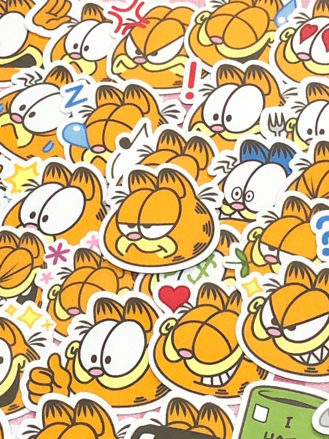 Garf 1, 40 Pcs, Stickers, Cat, Anime, Waterproof, Japan, Kawaii ...