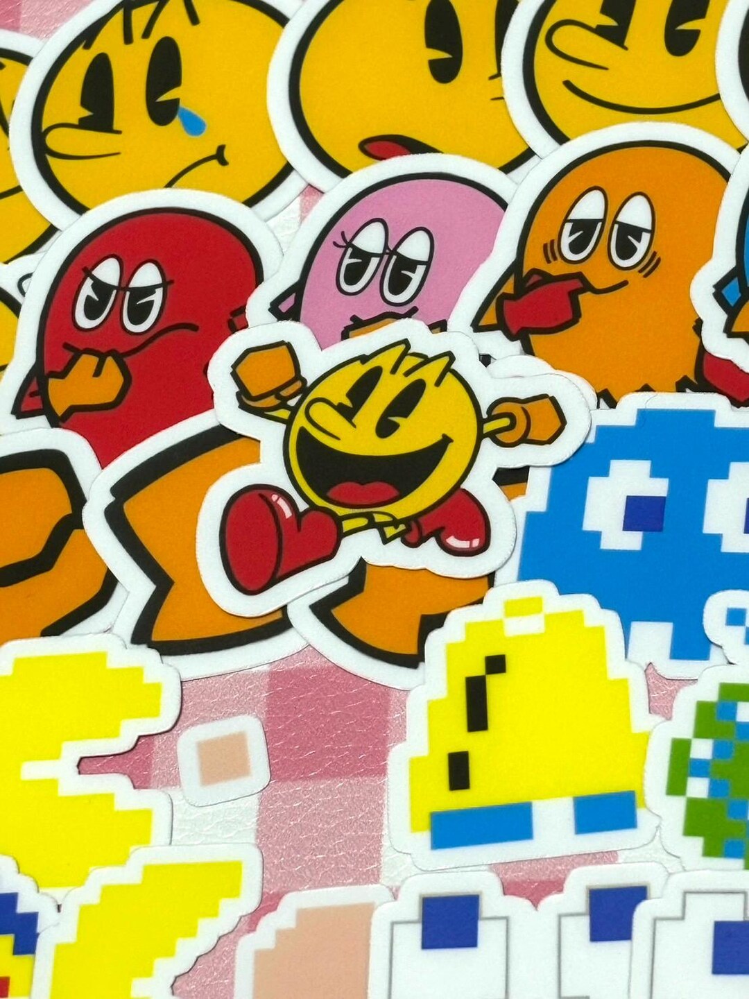 Packman, 40 Pcs, Stickers, Game, Pixel, Waterproof, Japan, Kawaii ...