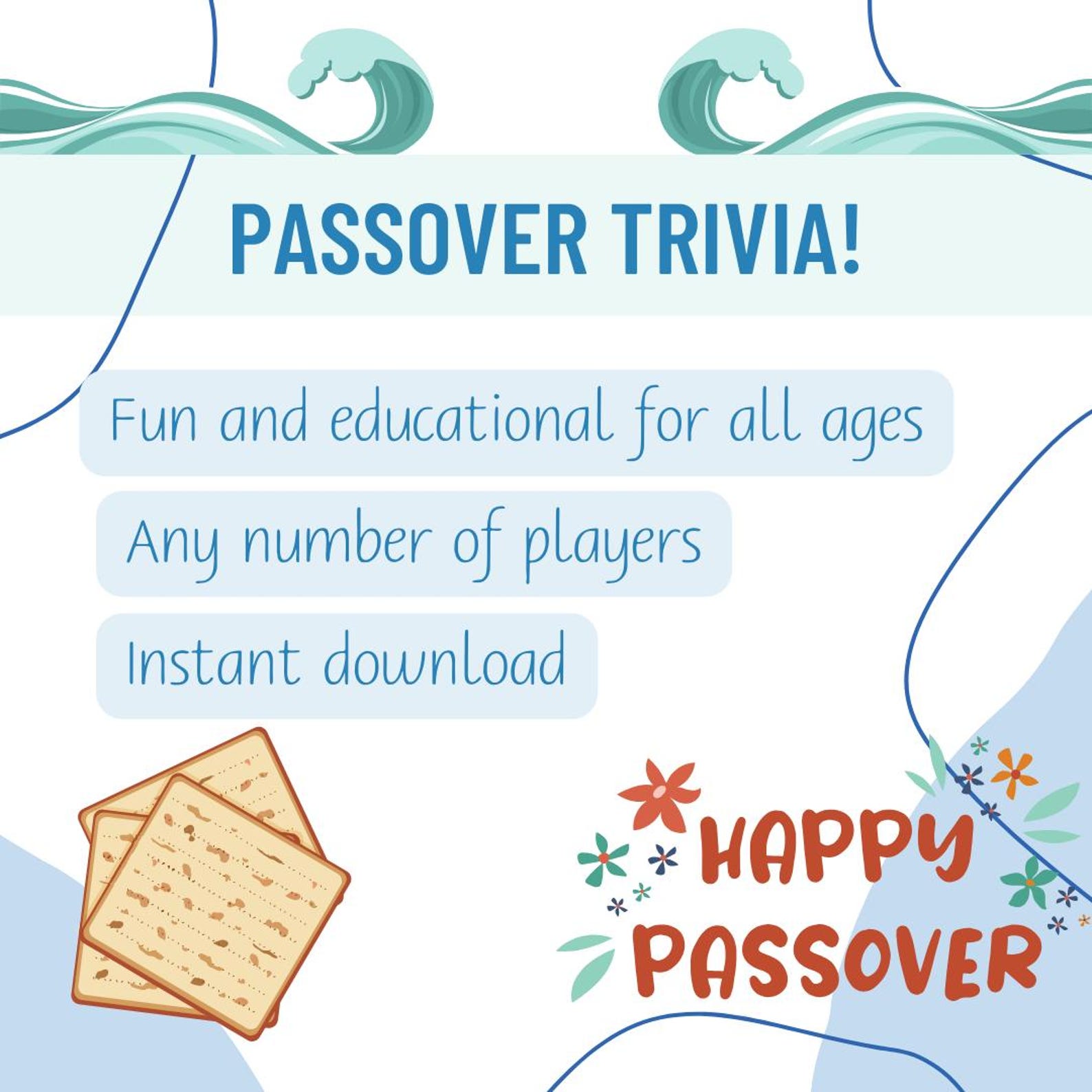 Trivia for Passover / Family Game Night/digital Fun & Educational ...