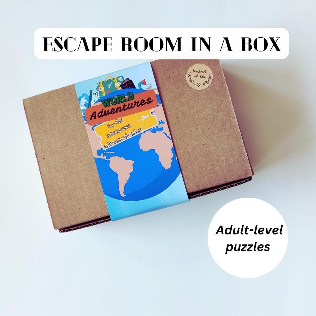 World Adventure Advent Calendar Escape Room in a Box Game | 24-day ...