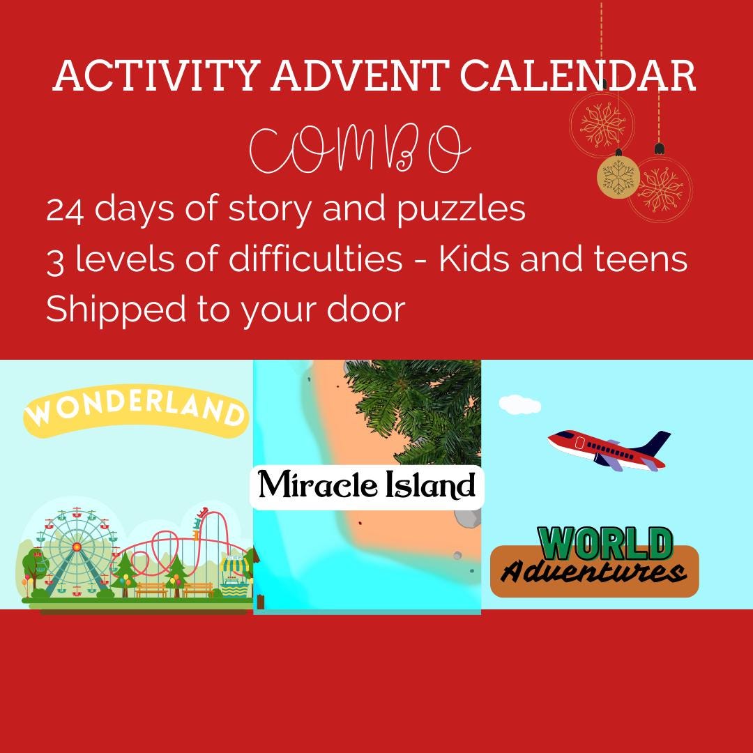 COMBO 2 Adventure Advent Calendars | Escape Room in a Box | 24-day ...