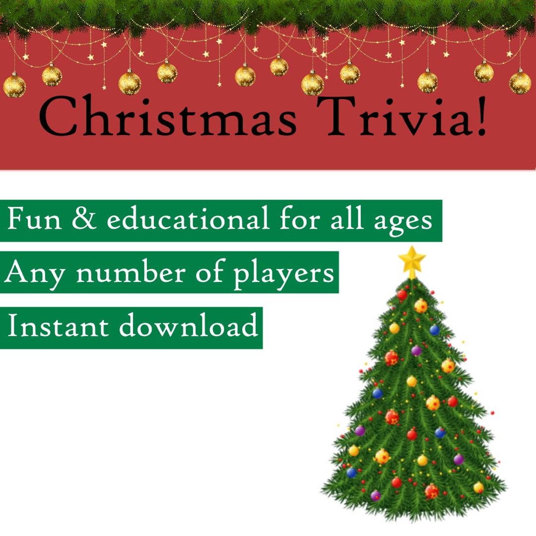 Christmas Trivia/ Family Game Night/digital Fun & Educational - Etsy