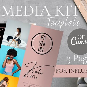 KATE - Media Kit Canva Template, Influencer Media Kit, Press Kit, Pitch ...