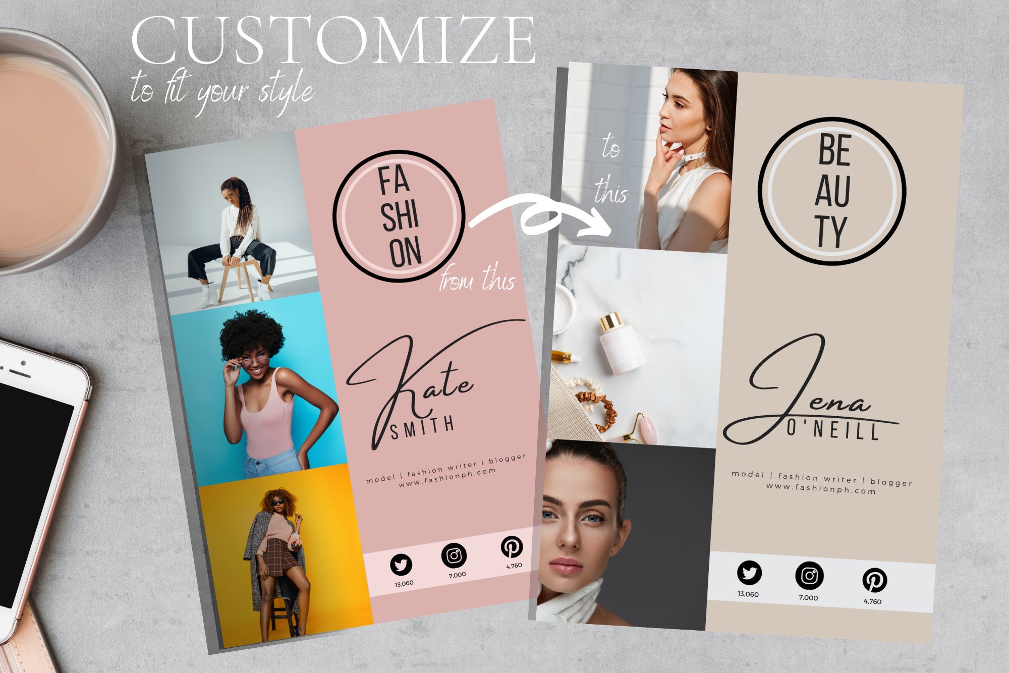 KATE - Media Kit Canva Template, Influencer Media Kit, Press Kit, Pitch ...