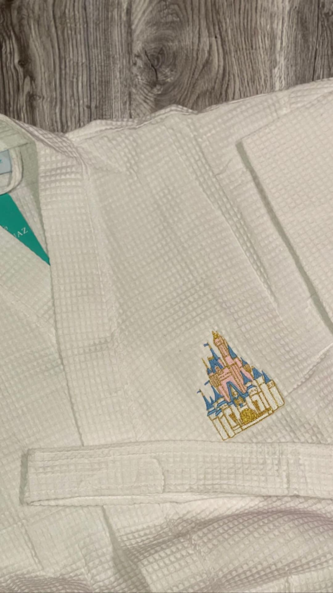 Disney Inspired Castle Embroidered Waffle Long Robe - Etsy