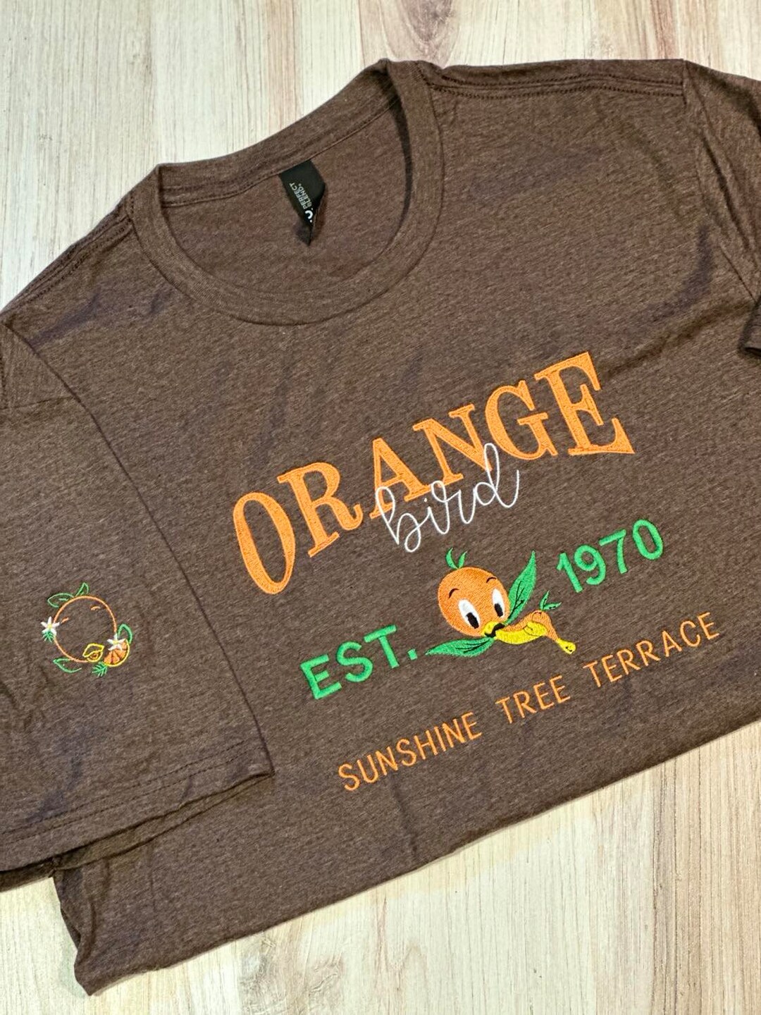 Disney Inspired Orange Bird Embroidered Tshirt - Etsy