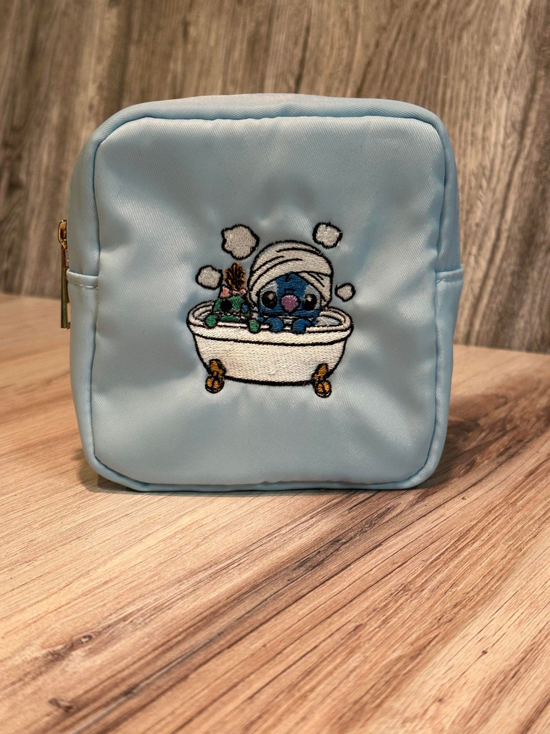 Disney Inspired Stitch Small Light Blue Pouch - Etsy