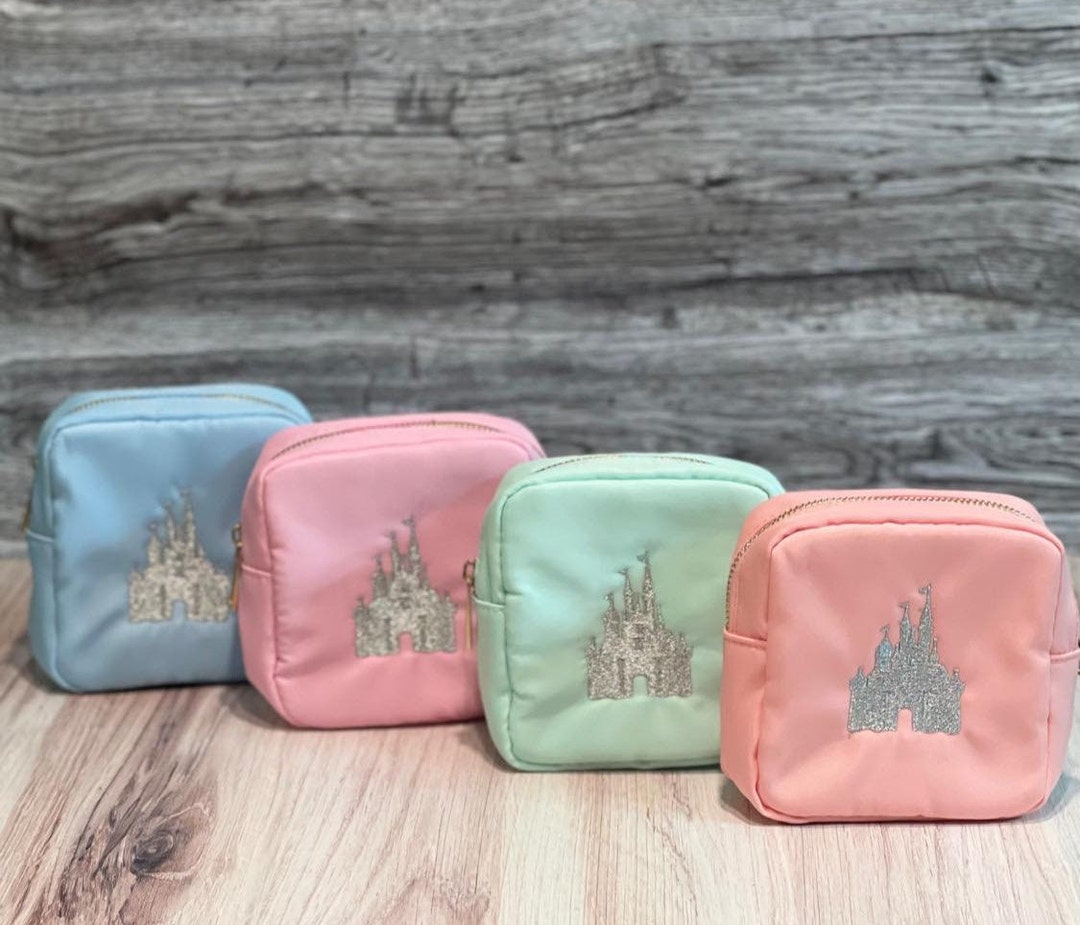 Disney Castle Embroidered Inspired Nylon Zip Bag - Etsy