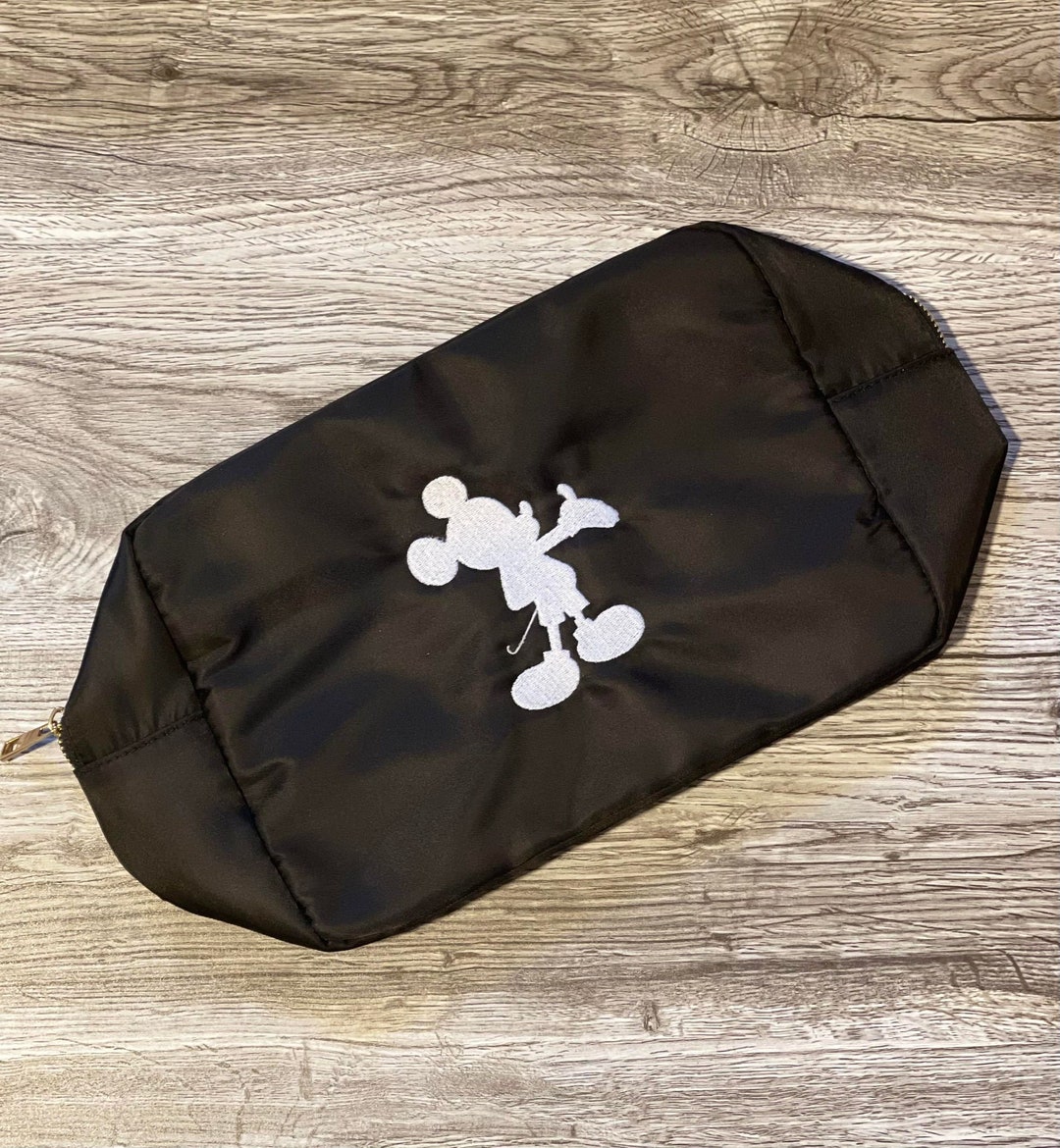 Disney's Mickey Embroidered Nylon Zip Bag - Etsy