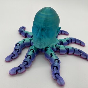 Therocktopus Dwayne Johnson Fidget Toy 3D Printed the Rock Articulated ...