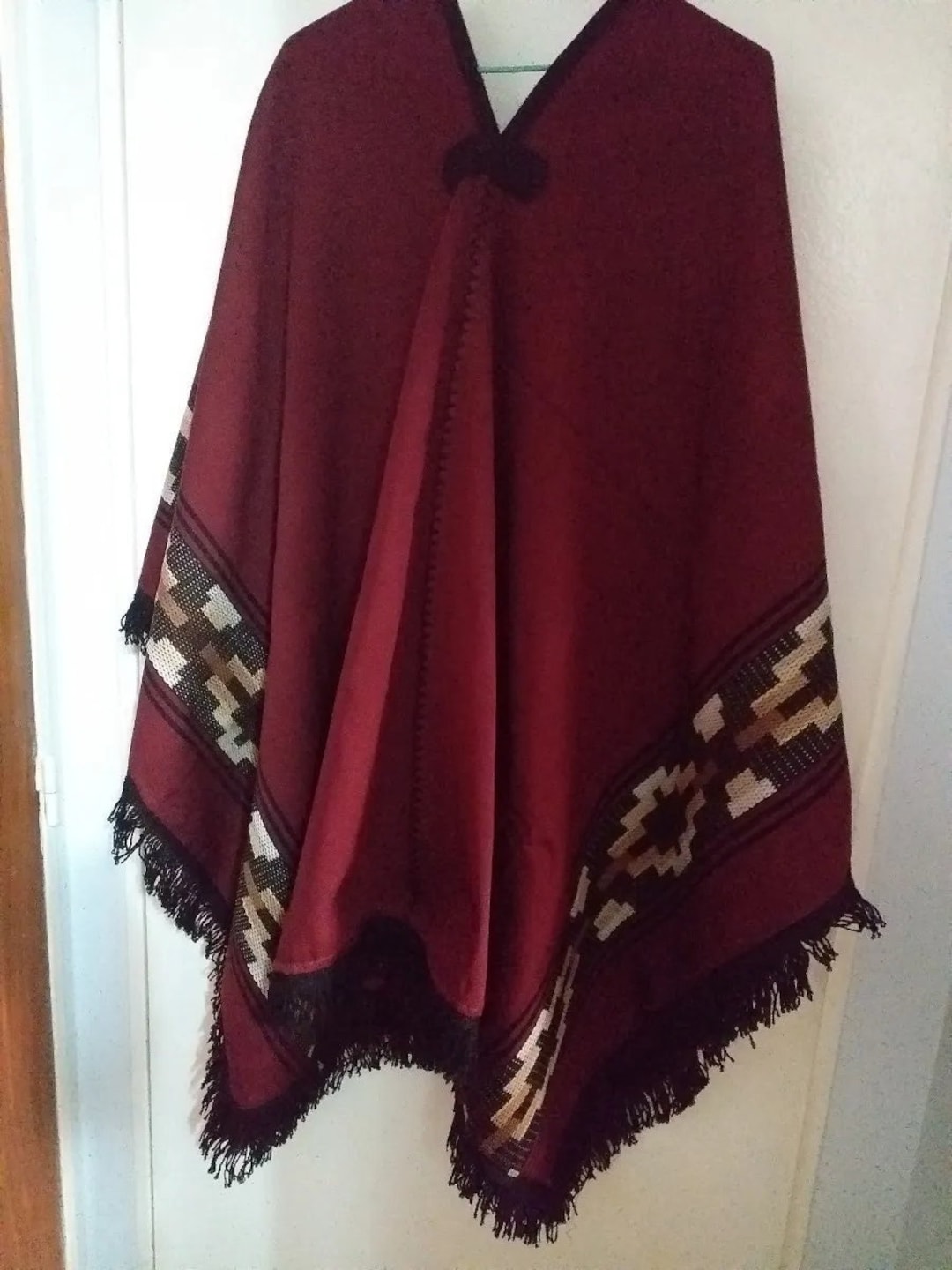 Traditional Argentine PONCHO Handmade Gauchos Unisex Men's Poncho Women ...