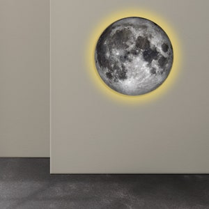 Moon Led Sign Wall Art Deco Moon Led Wall Decor Moon Light Moon Led ...